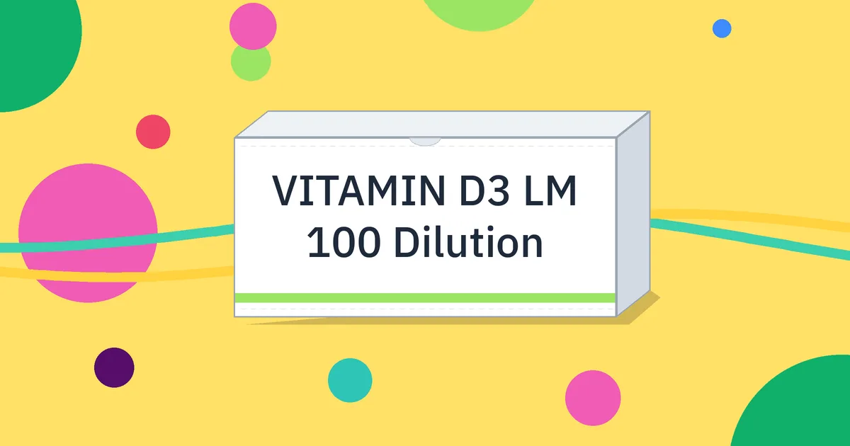 Symbolbild: Packung mit der Aufschrift VITAMIN D3 LM 100 Dilution (PZN 13279328) – Verfügbarkeit und Bezug in Apotheken in Frankfurt am Main