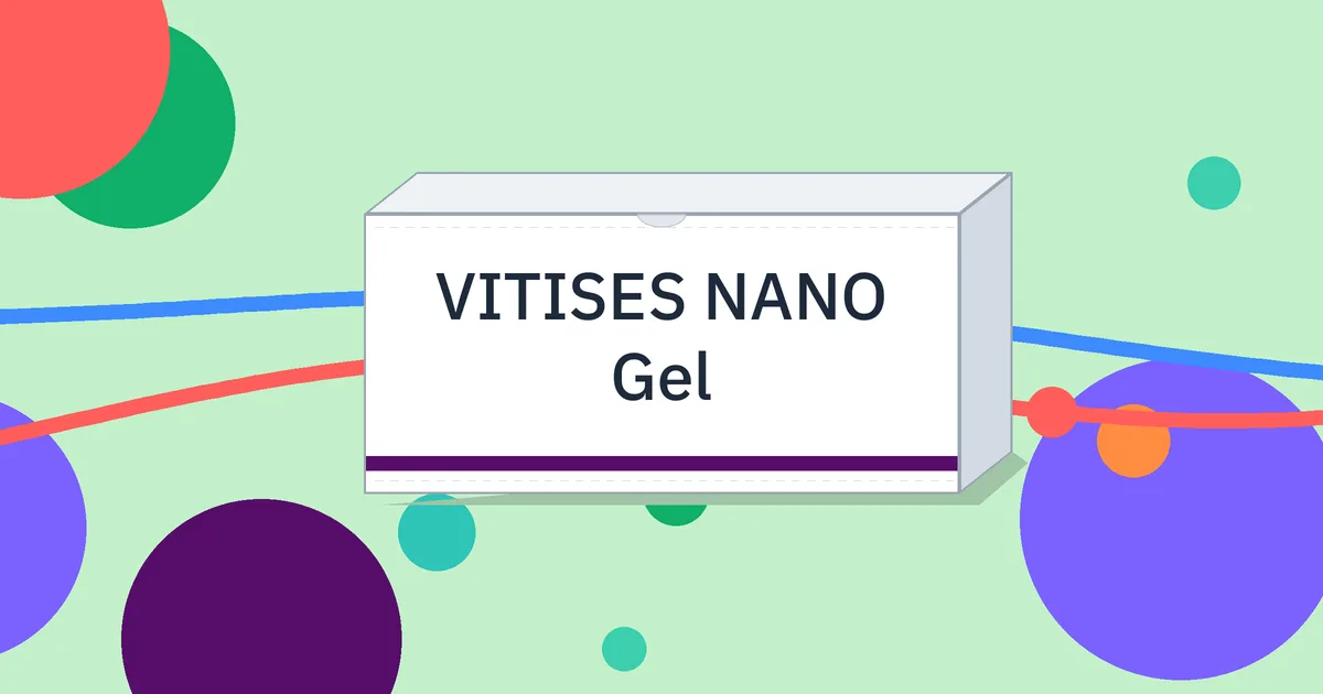 Symbolbild: Packung mit der Aufschrift VITISES NANO Gel (PZN 18022456) – Verfügbarkeit und Bezug in Apotheken in Frankfurt am Main