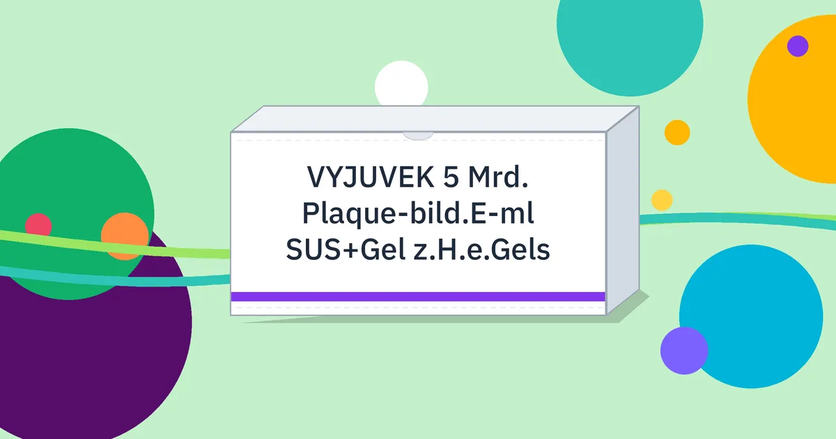 Symbolbild: Packung mit der Aufschrift VYJUVEK 5 Mrd. Plaque-bild.E-ml SUS+Gel z.H.e.Gels (PZN 19787729) – Verfügbarkeit und Bezug in Apotheken in Frankfurt am Main