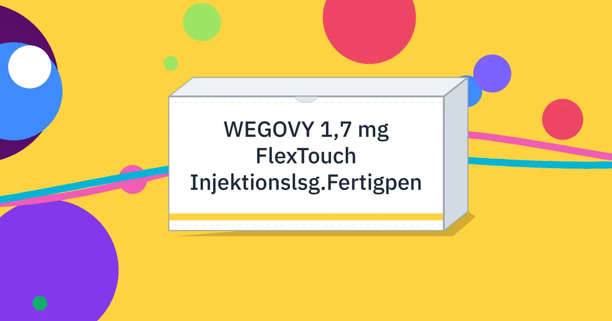 Symbolbild: Packung mit der Aufschrift WEGOVY 1,7 mg FlexTouch Injektionslsg.Fertigpen (PZN 19370018) – Verfügbarkeit und Bezug in Apotheken in Frankfurt am Main
