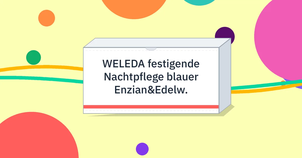 Symbolbild: Packung mit der Aufschrift WELEDA festigende Nachtpflege blauer Enzian&Edelw. (PZN 18446788) – Verfügbarkeit und Bezug in Apotheken in Frankfurt am Main