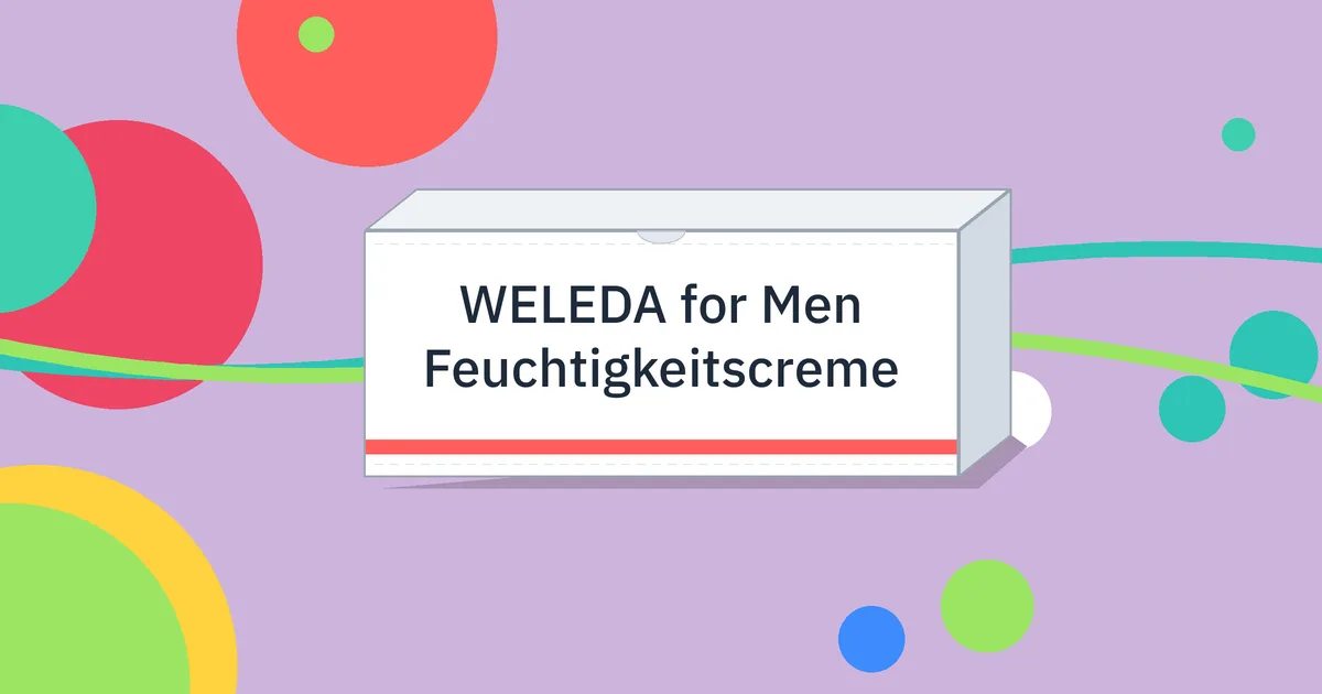 Symbolbild: Packung mit der Aufschrift WELEDA for Men Feuchtigkeitscreme (PZN 15815593) – Verfügbarkeit und Bezug in Apotheken in Frankfurt am Main