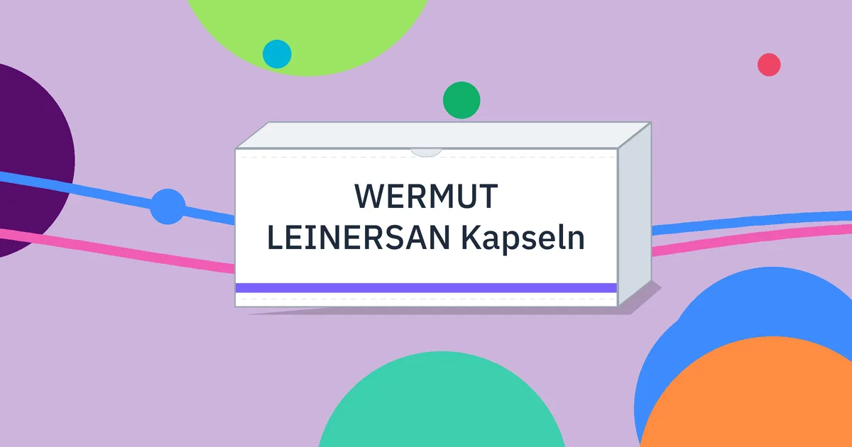 Symbolbild: Packung mit der Aufschrift WERMUT LEINERSAN Kapseln (PZN 20033214) – Verfügbarkeit und Bezug in Apotheken in Frankfurt am Main