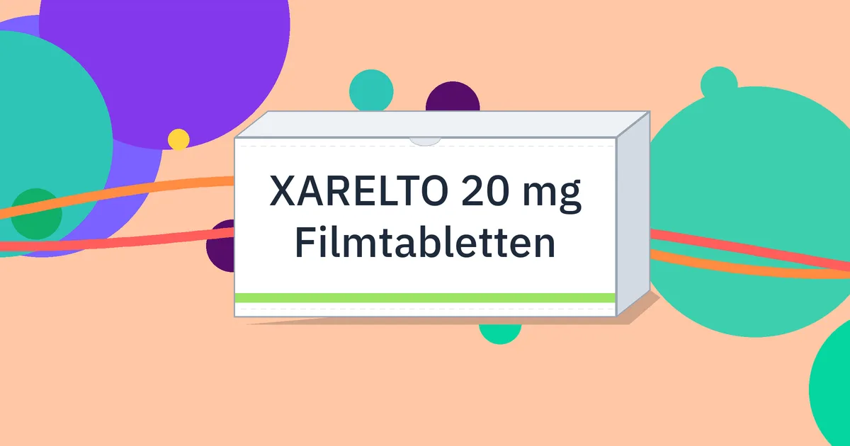 Symbolbild: Packung mit der Aufschrift XARELTO 20 mg Filmtabletten (PZN 11015714) – Verfügbarkeit und Bezug in Apotheken in Frankfurt am Main