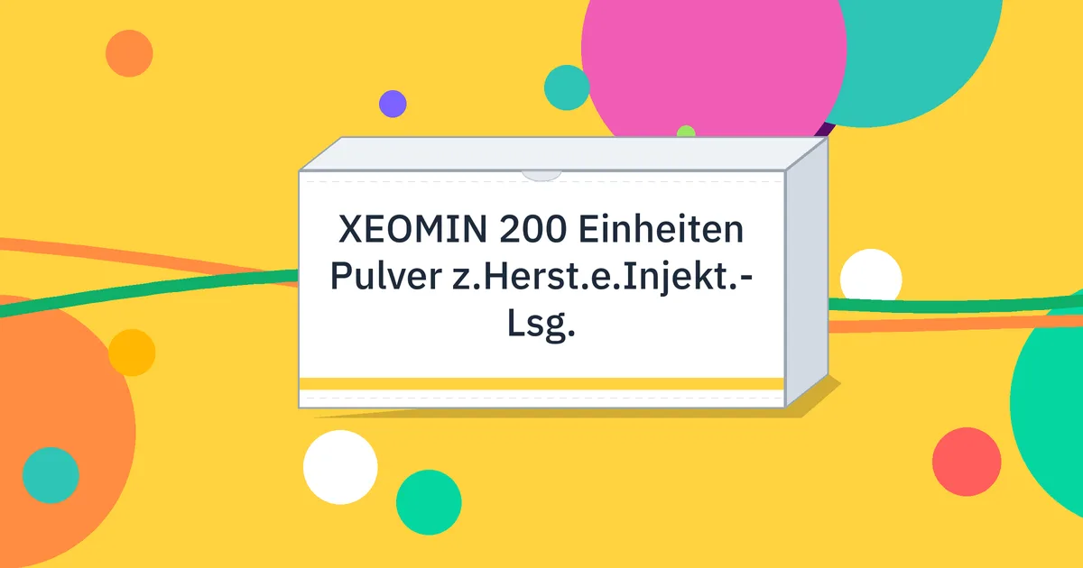 Symbolbild: Packung mit der Aufschrift XEOMIN 200 Einheiten Pulver z.Herst.e.Injekt.-Lsg. (PZN 14052360) – Verfügbarkeit und Bezug in Apotheken in Frankfurt am Main
