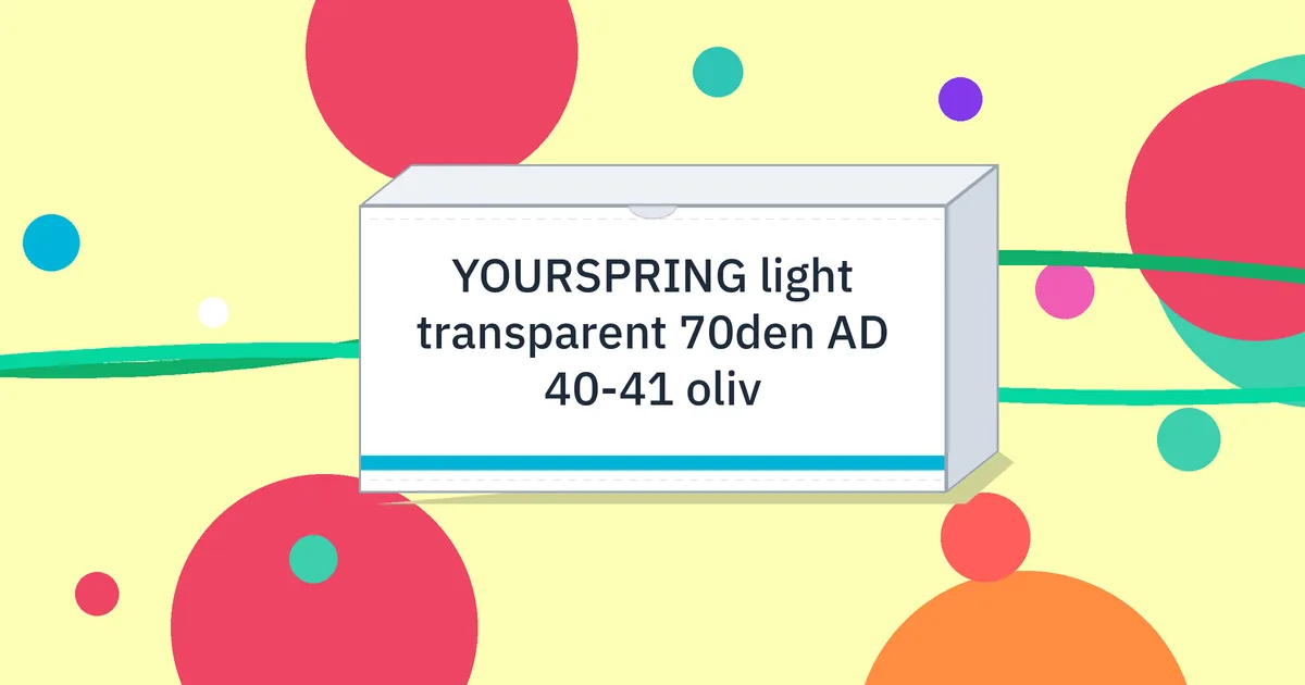 Symbolbild: Packung mit der Aufschrift YOURSPRING light transparent 70den AD 40-41 oliv (PZN 18056142) – Verfügbarkeit und Bezug in Apotheken in Frankfurt am Main