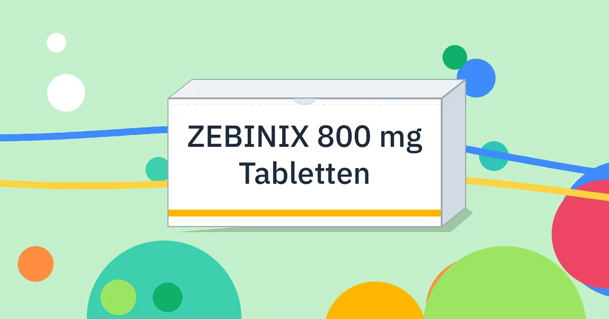 Symbolbild: Packung mit der Aufschrift ZEBINIX 800 mg Tabletten (PZN 09943619) – Verfügbarkeit und Bezug in Apotheken in Frankfurt am Main