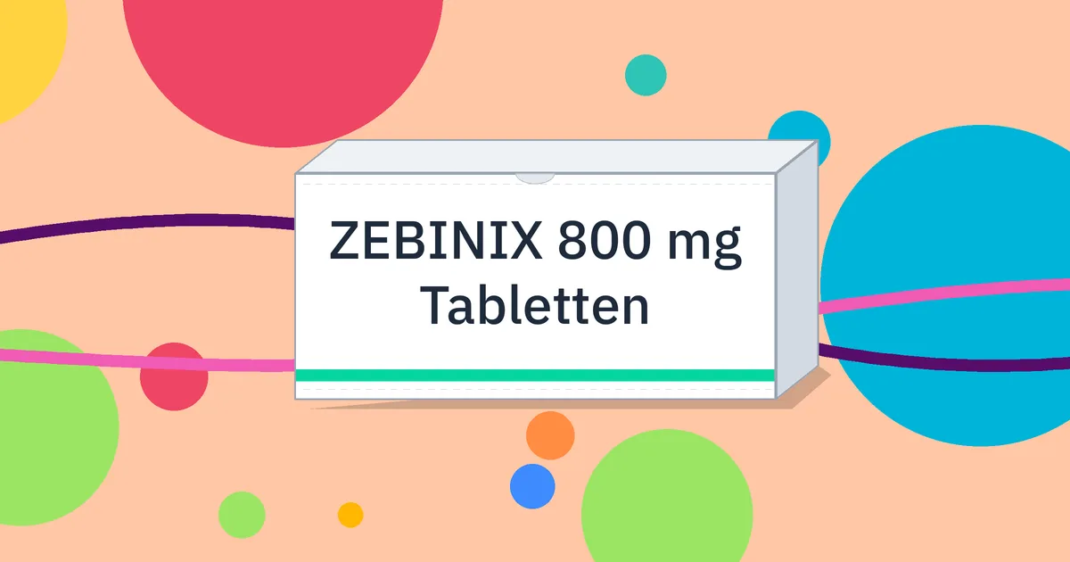 Symbolbild: Packung mit der Aufschrift ZEBINIX 800 mg Tabletten (PZN 15997507) – Verfügbarkeit und Bezug in Apotheken in Frankfurt am Main