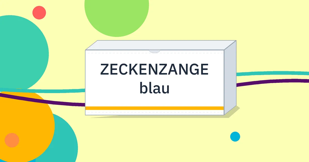 Symbolbild: Packung mit der Aufschrift ZECKENZANGE blau (PZN 01520925) – Verfügbarkeit und Bezug in Apotheken in Frankfurt am Main