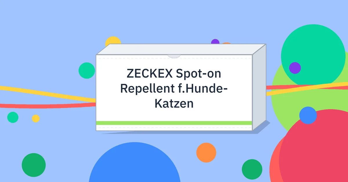 Symbolbild: Packung mit der Aufschrift ZECKEX Spot-on Repellent f.Hunde-Katzen (PZN 12346784) – Verfügbarkeit und Bezug in Apotheken in Frankfurt am Main