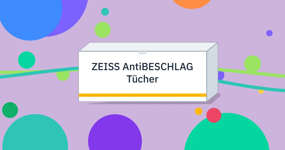 Symbolbild: Packung mit der Aufschrift ZEISS AntiBESCHLAG Tücher (PZN 17599449) – Verfügbarkeit und Bezug in Apotheken in Frankfurt am Main