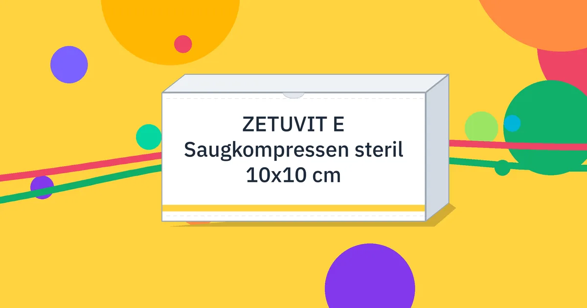 Symbolbild: Packung mit der Aufschrift ZETUVIT E Saugkompressen steril 10x10 cm (PZN 20419853) – Verfügbarkeit und Bezug in Apotheken in Frankfurt am Main
