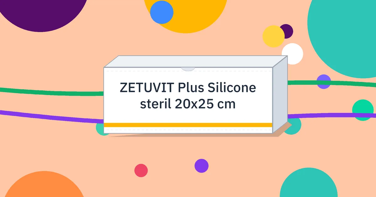 Symbolbild: Packung mit der Aufschrift ZETUVIT Plus Silicone steril 20x25 cm (PZN 20016546) – Verfügbarkeit und Bezug in Apotheken in Frankfurt am Main