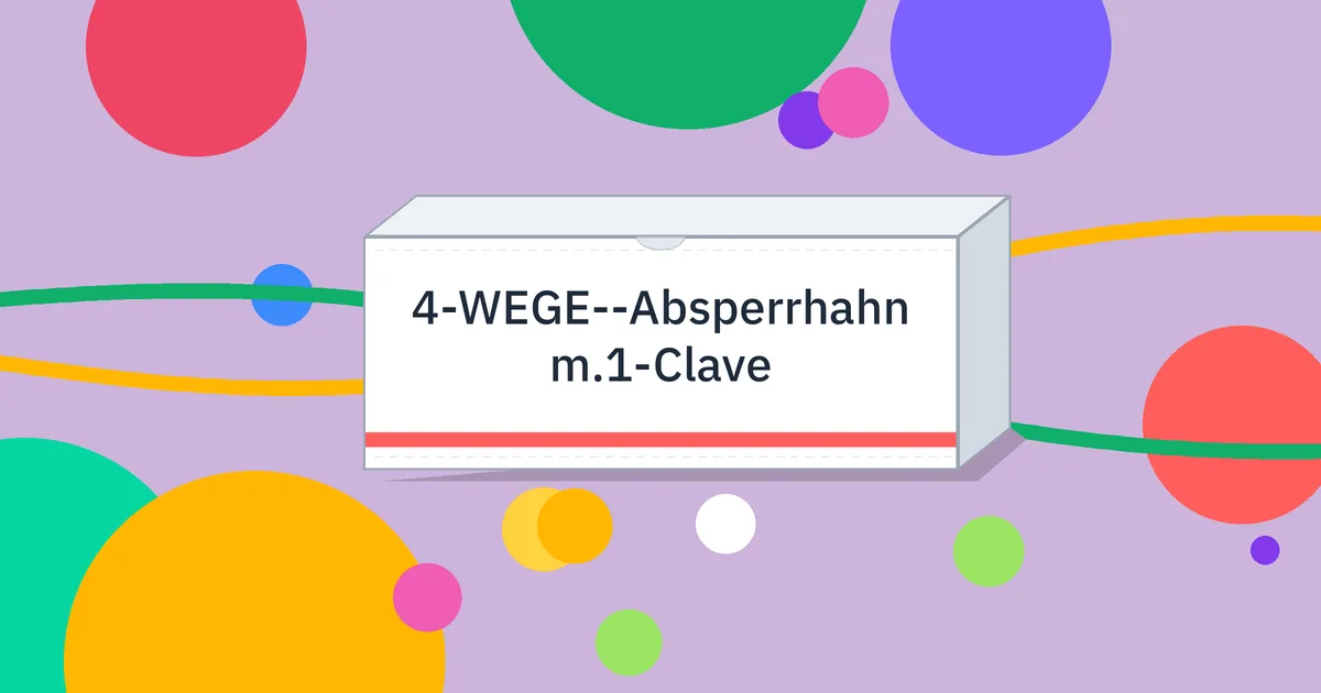 Symbolbild: Packung mit der Aufschrift 4-WEGE--Absperrhahn m.1-Clave (PZN 19514894) – Verfügbarkeit und Bezug in Apotheken in Frankfurt am Main