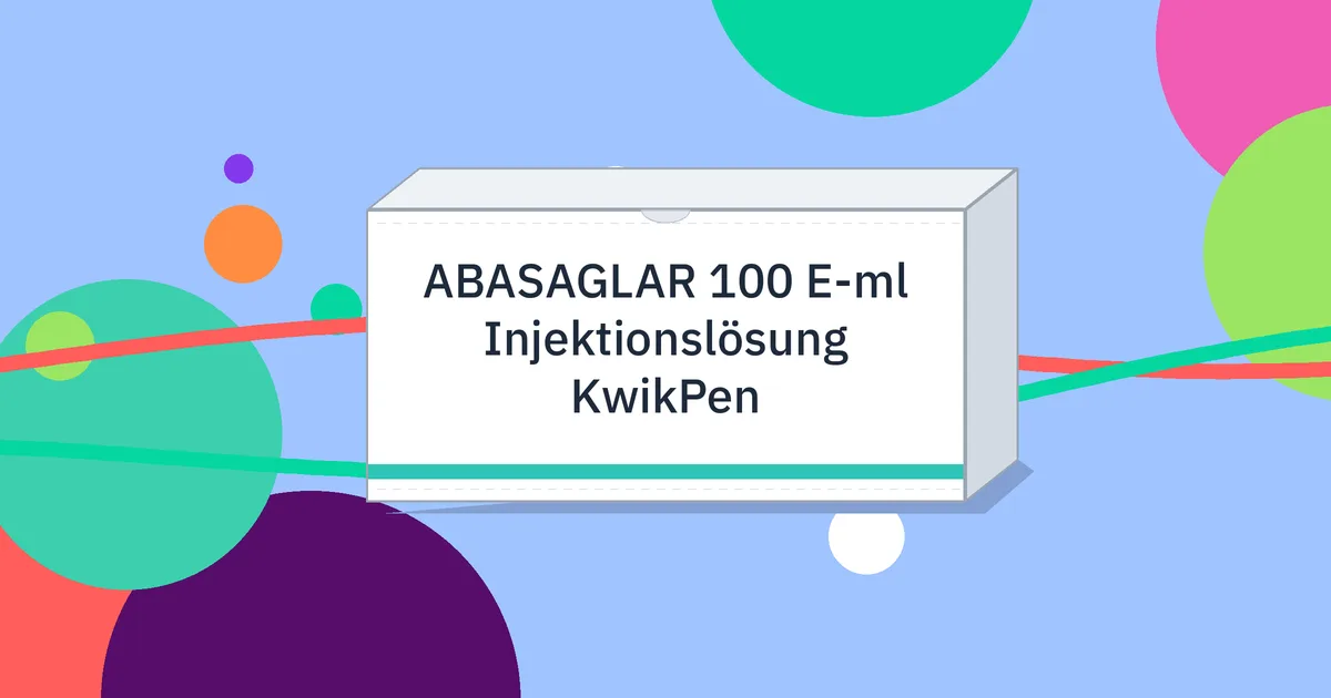 Symbolbild: Packung mit der Aufschrift ABASAGLAR 100 E-ml Injektionslösung KwikPen (PZN 18783847) – Verfügbarkeit und Bezug in Apotheken in Frankfurt am Main