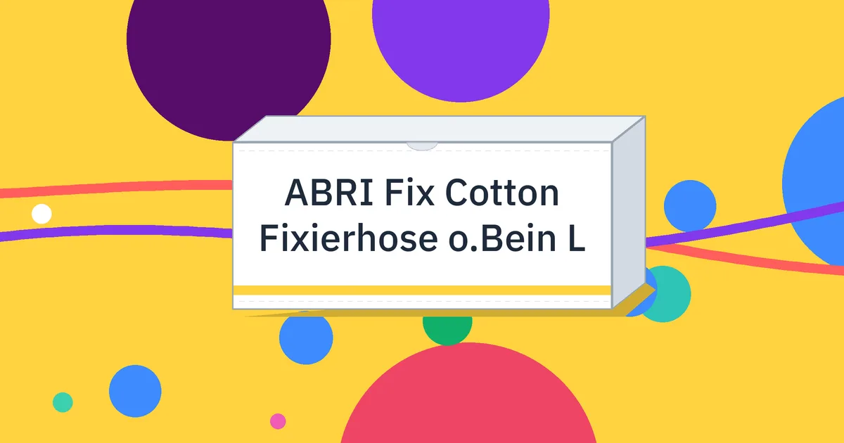 Symbolbild: Packung mit der Aufschrift ABRI Fix Cotton Fixierhose o.Bein L (PZN 12502451) – Verfügbarkeit und Bezug in Apotheken in Frankfurt am Main