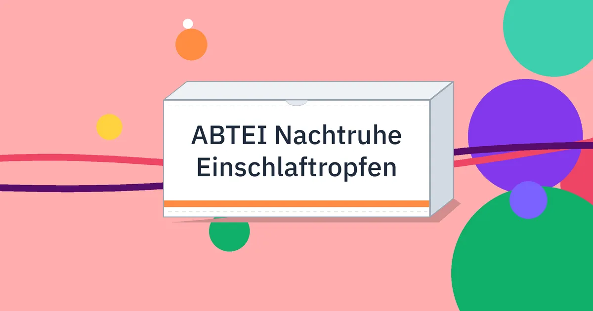 Symbolbild: Packung mit der Aufschrift ABTEI Nachtruhe Einschlaftropfen (PZN 02559993) – Verfügbarkeit und Bezug in Apotheken in Frankfurt am Main