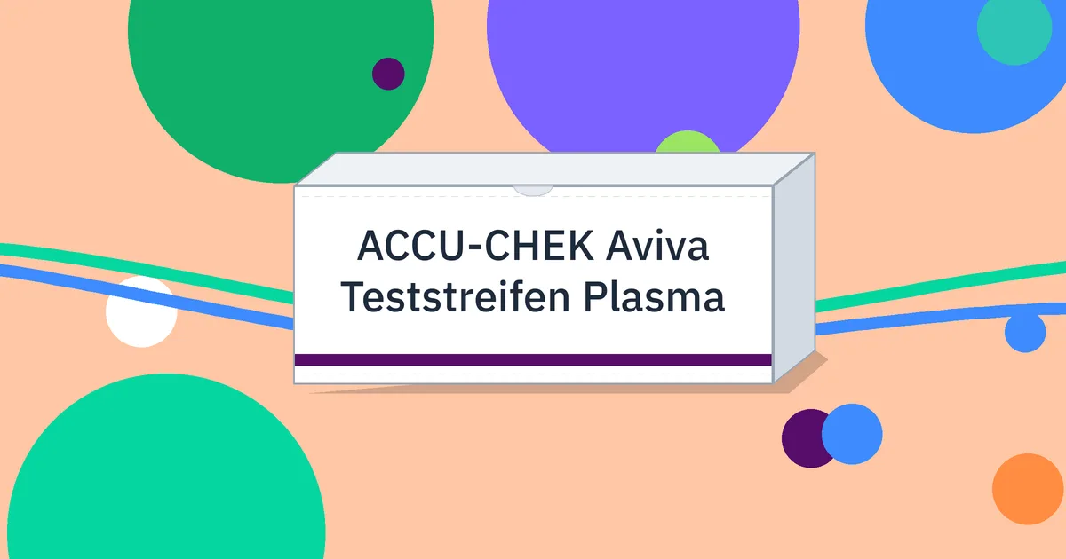 Symbolbild: Packung mit der Aufschrift ACCU-CHEK Aviva Teststreifen Plasma (PZN 17583454) – Verfügbarkeit und Bezug in Apotheken in Frankfurt am Main