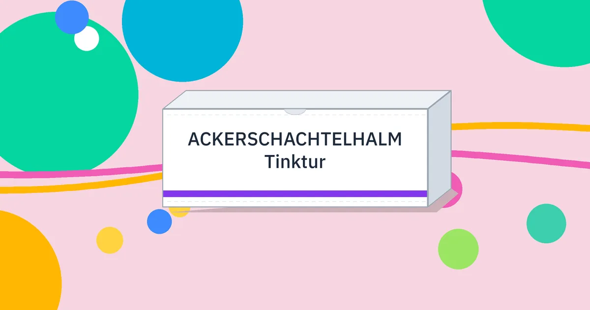 Symbolbild: Packung mit der Aufschrift ACKERSCHACHTELHALM Tinktur (PZN 18880289) – Verfügbarkeit und Bezug in Apotheken in Frankfurt am Main