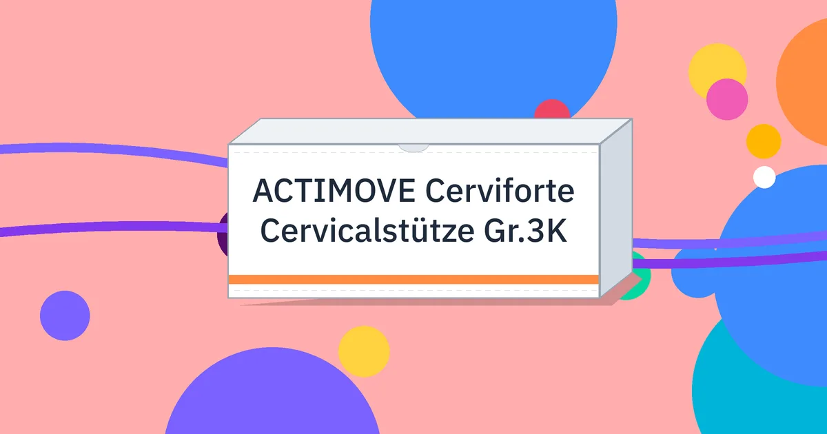 Symbolbild: Packung mit der Aufschrift ACTIMOVE Cerviforte Cervicalstütze Gr.3K (PZN 18222994) – Verfügbarkeit und Bezug in Apotheken in Frankfurt am Main
