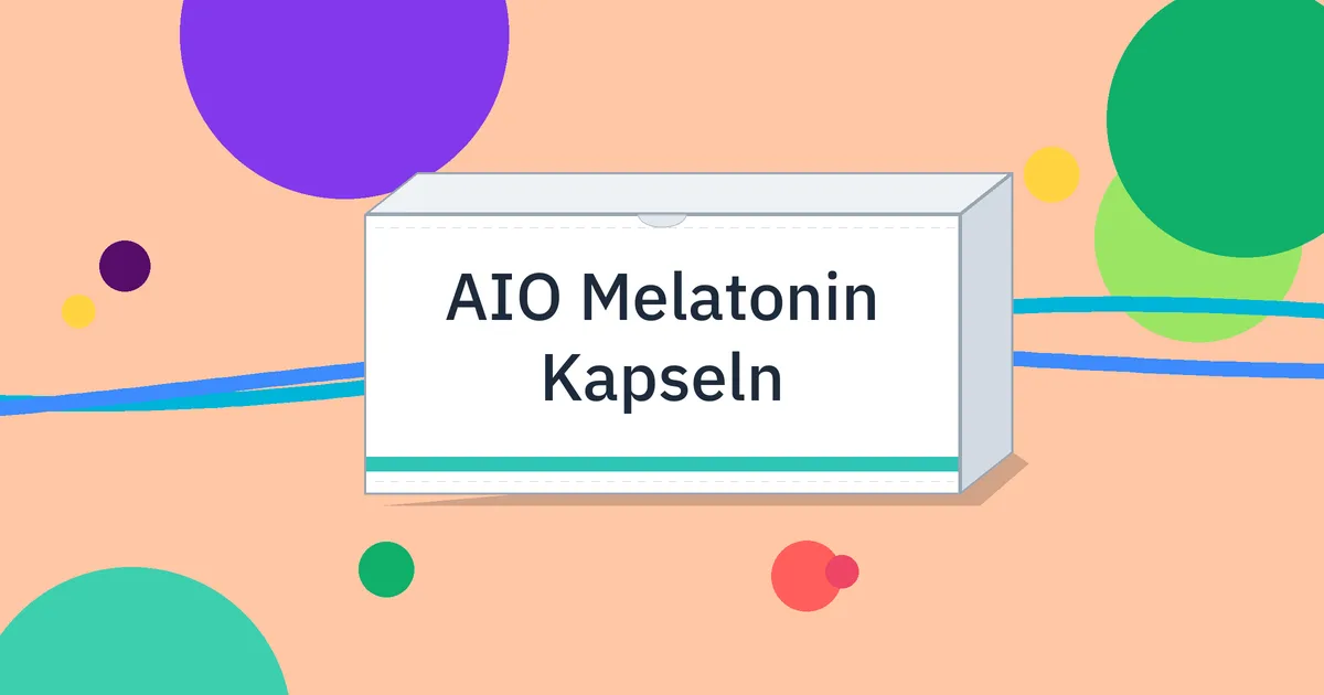 Symbolbild: Packung mit der Aufschrift AIO Melatonin Kapseln (PZN 18780470) – Verfügbarkeit und Bezug in Apotheken in Frankfurt am Main