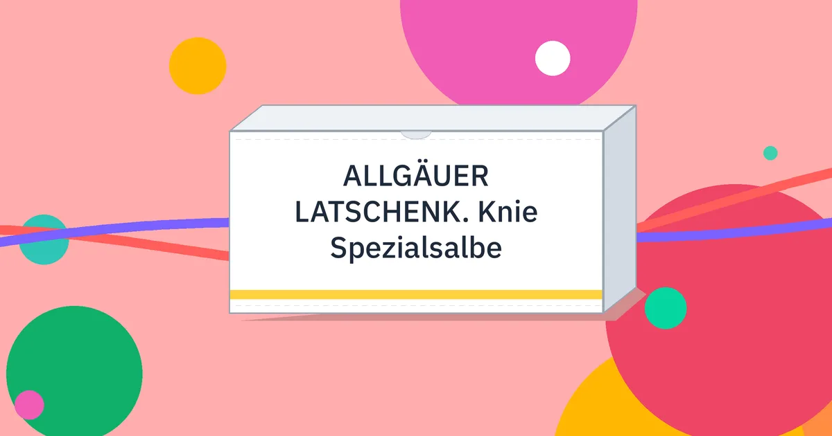 Symbolbild: Packung mit der Aufschrift ALLGÄUER LATSCHENK. Knie Spezialsalbe (PZN 12477606) – Verfügbarkeit und Bezug in Apotheken in Frankfurt am Main