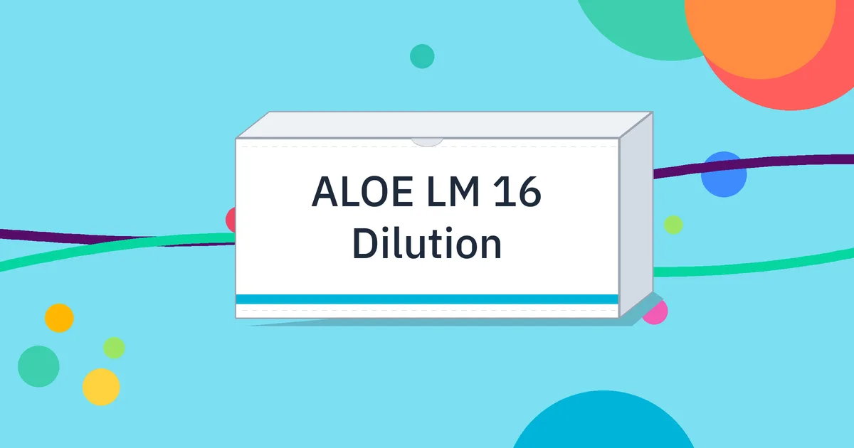 Symbolbild: Packung mit der Aufschrift ALOE LM 16 Dilution (PZN 12757553) – Verfügbarkeit und Bezug in Apotheken in Frankfurt am Main