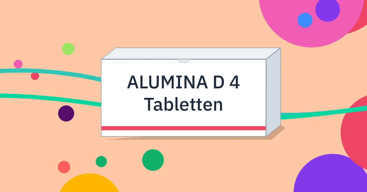 Symbolbild: Packung mit der Aufschrift ALUMINA D 4 Tabletten (PZN 02109534) – Verfügbarkeit und Bezug in Apotheken in Frankfurt am Main