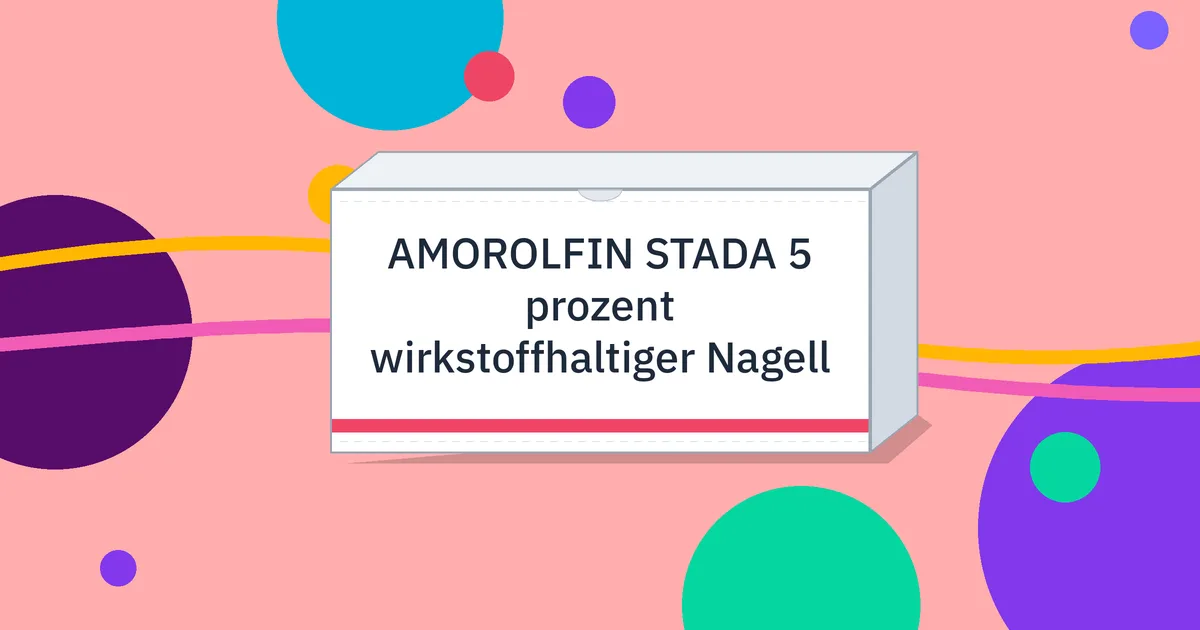 Symbolbild: Packung mit der Aufschrift AMOROLFIN STADA 5 prozent wirkstoffhaltiger Nagell (PZN 09098199) – Verfügbarkeit und Bezug in Apotheken in Frankfurt am Main