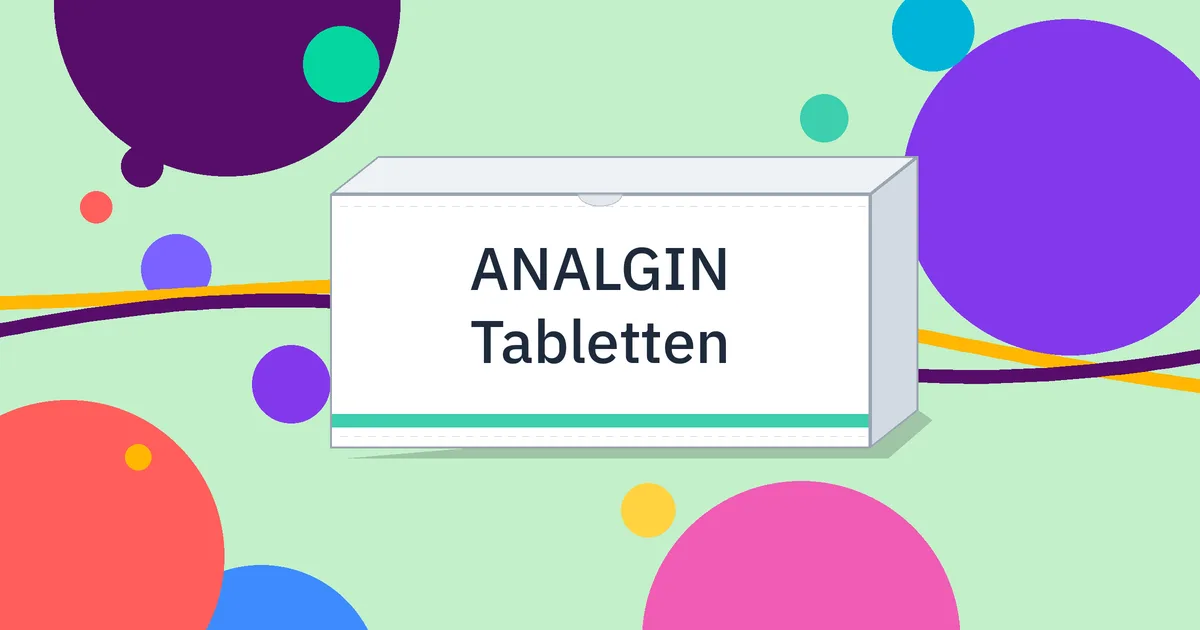 Symbolbild: Packung mit der Aufschrift ANALGIN Tabletten (PZN 02749222) – Verfügbarkeit und Bezug in Apotheken in Frankfurt am Main