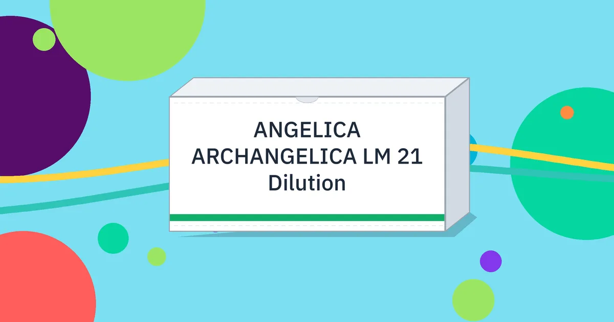 Symbolbild: Packung mit der Aufschrift ANGELICA ARCHANGELICA LM 21 Dilution (PZN 13368084) – Verfügbarkeit und Bezug in Apotheken in Frankfurt am Main