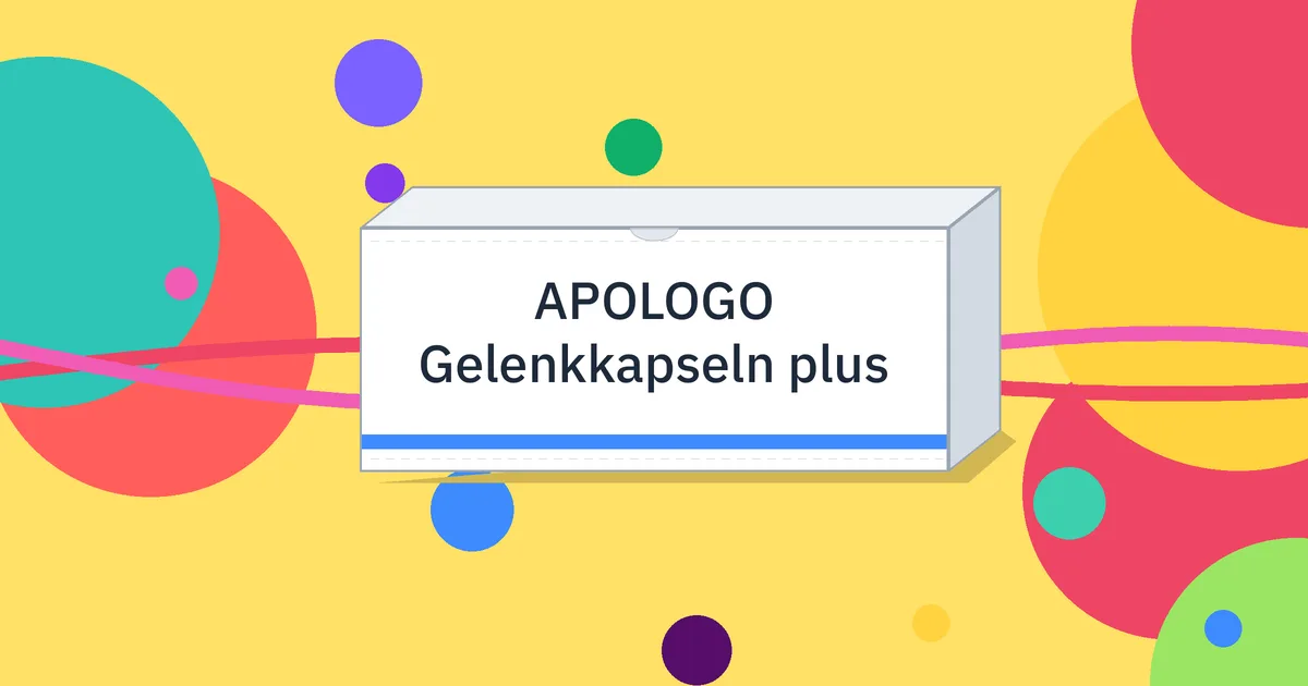 Symbolbild: Packung mit der Aufschrift APOLOGO Gelenkkapseln plus (PZN 03652080) – Verfügbarkeit und Bezug in Apotheken in Frankfurt am Main