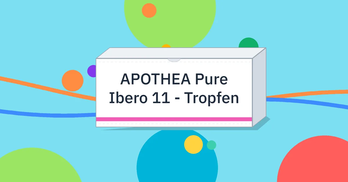 Symbolbild: Packung mit der Aufschrift APOTHEA Pure Ibero 11 - Tropfen (PZN 19266261) – Verfügbarkeit und Bezug in Apotheken in Frankfurt am Main