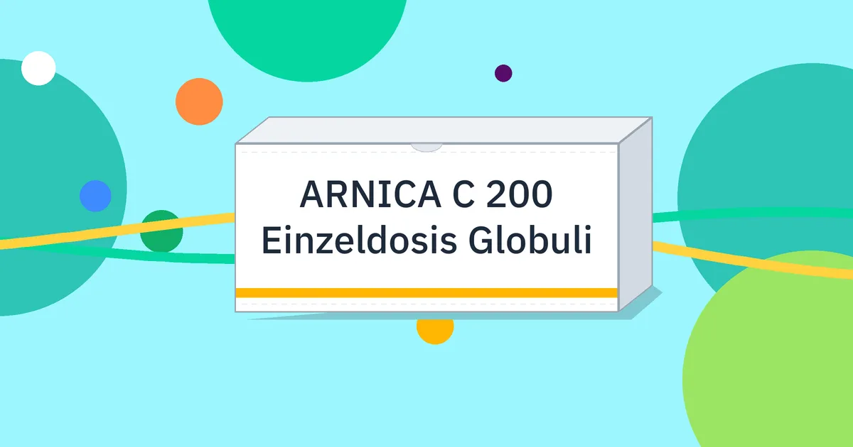 Symbolbild: Packung mit der Aufschrift ARNICA C 200 Einzeldosis Globuli (PZN 01543122) – Verfügbarkeit und Bezug in Apotheken in Frankfurt am Main