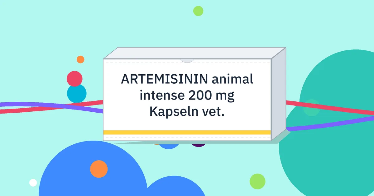 Symbolbild: Packung mit der Aufschrift ARTEMISININ animal intense 200 mg Kapseln vet. (PZN 18466727) – Verfügbarkeit und Bezug in Apotheken in Frankfurt am Main