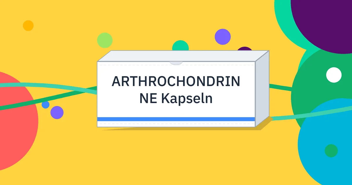Symbolbild: Packung mit der Aufschrift ARTHROCHONDRIN NE Kapseln (PZN 07020514) – Verfügbarkeit und Bezug in Apotheken in Frankfurt am Main