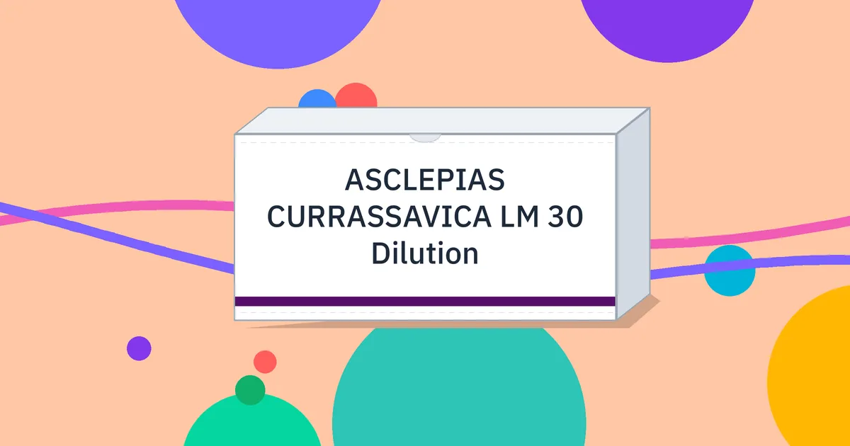 Symbolbild: Packung mit der Aufschrift ASCLEPIAS CURRASSAVICA LM 30 Dilution (PZN 13400534) – Verfügbarkeit und Bezug in Apotheken in Frankfurt am Main