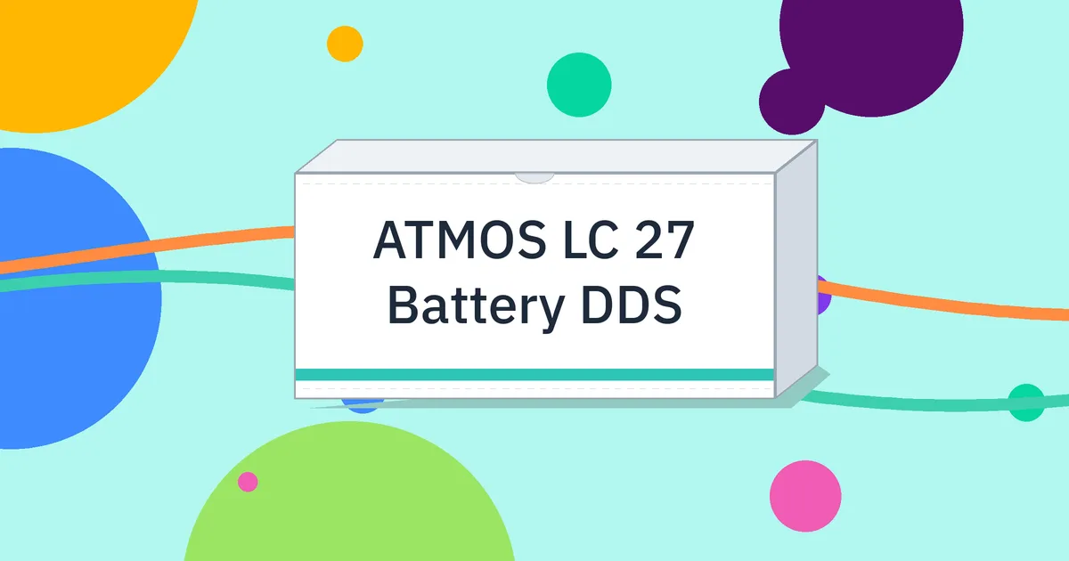 Symbolbild: Packung mit der Aufschrift ATMOS LC 27 Battery DDS (PZN 16740414) – Verfügbarkeit und Bezug in Apotheken in Frankfurt am Main