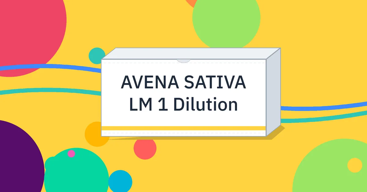 Symbolbild: Packung mit der Aufschrift AVENA SATIVA LM 1 Dilution (PZN 12786603) – Verfügbarkeit und Bezug in Apotheken in Frankfurt am Main