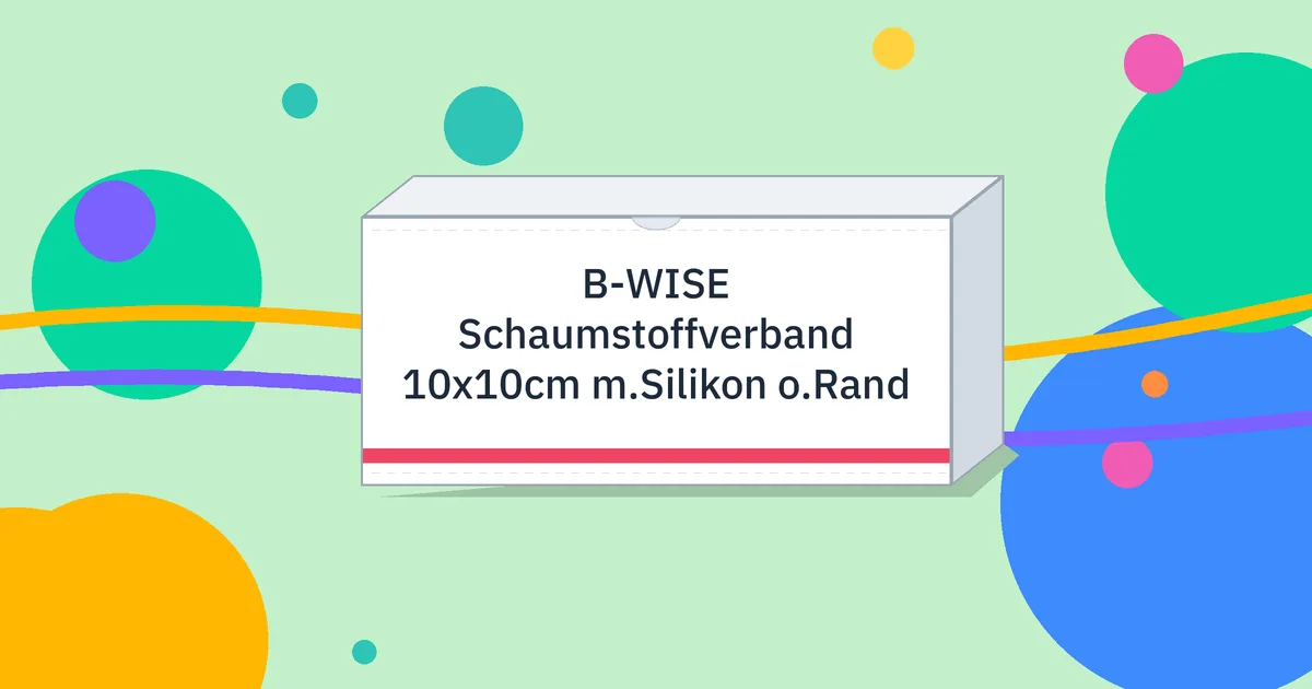 Symbolbild: Packung mit der Aufschrift B-WISE Schaumstoffverband 10x10cm m.Silikon o.Rand (PZN 19730416) – Verfügbarkeit und Bezug in Apotheken in Frankfurt am Main