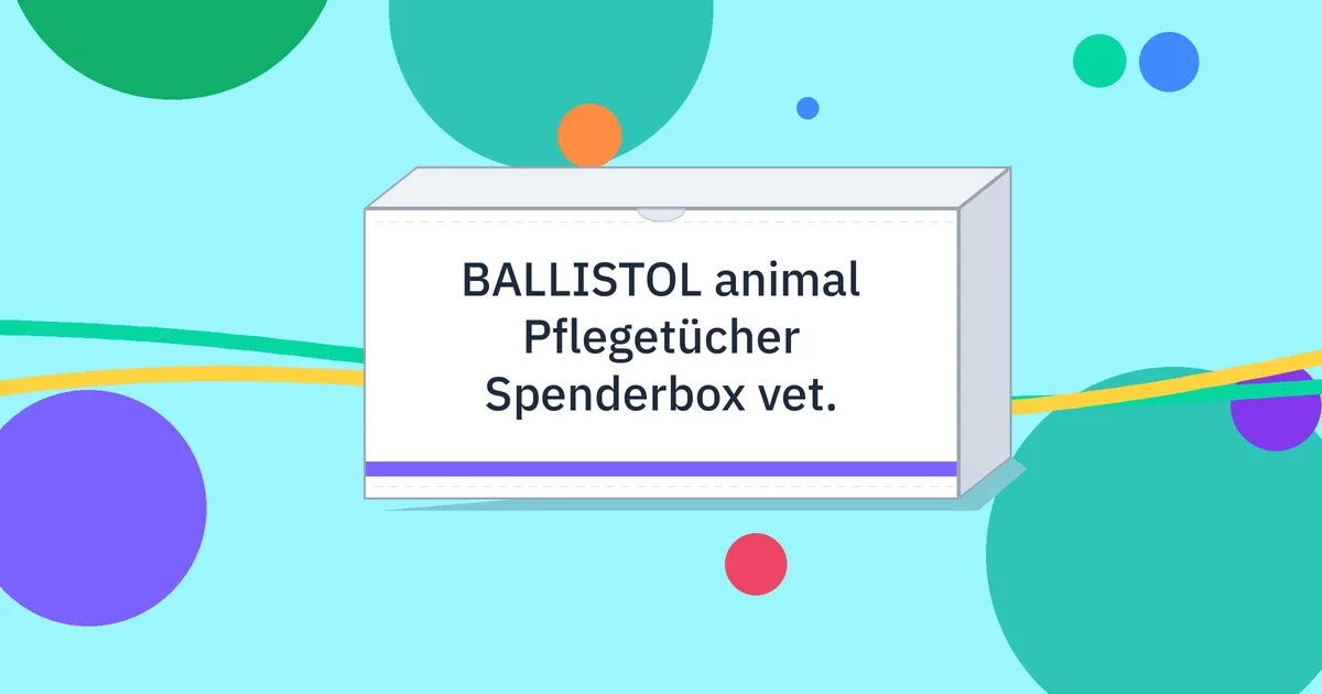 Symbolbild: Packung mit der Aufschrift BALLISTOL animal Pflegetücher Spenderbox vet. (PZN 10521237) – Verfügbarkeit und Bezug in Apotheken in Frankfurt am Main