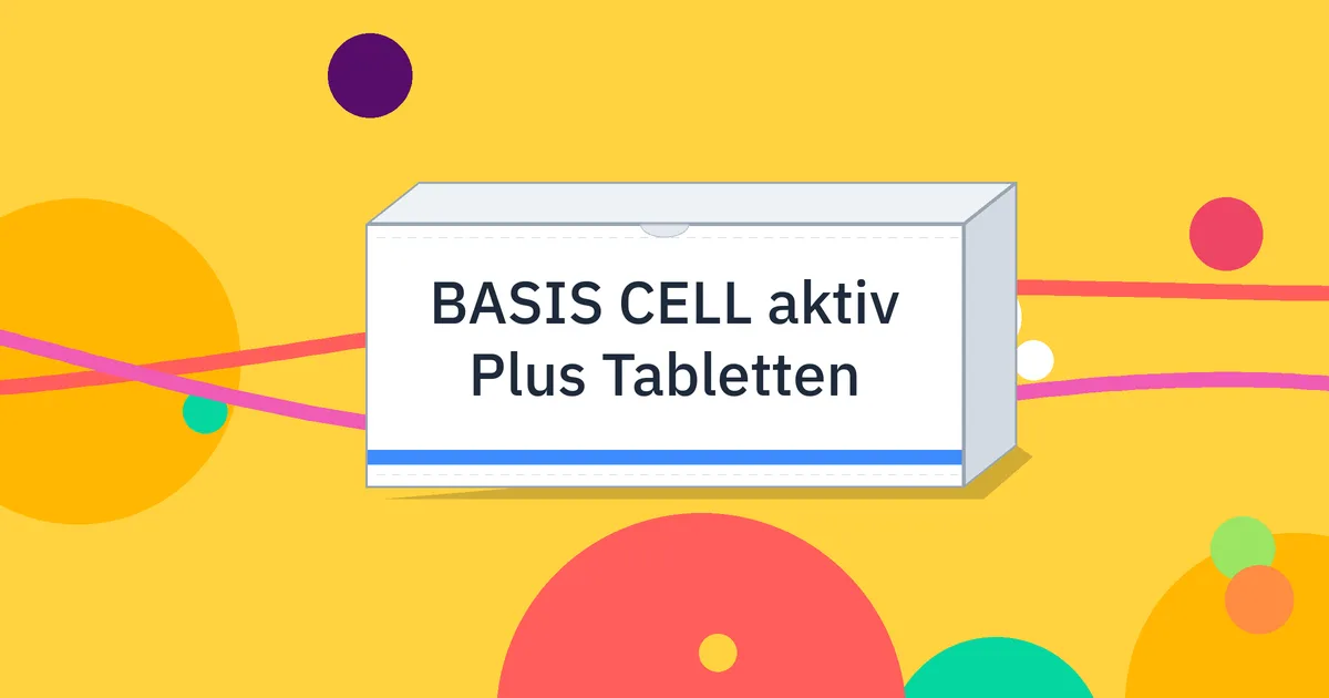Symbolbild: Packung mit der Aufschrift BASIS CELL aktiv Plus Tabletten (PZN 17935887) – Verfügbarkeit und Bezug in Apotheken in Frankfurt am Main