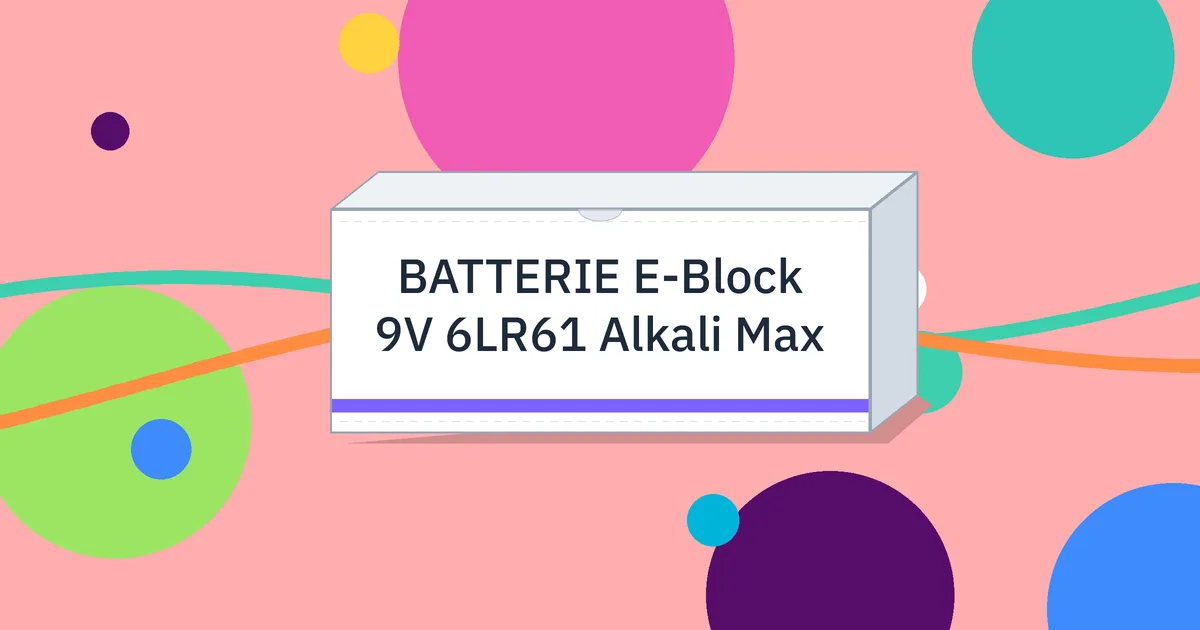 Symbolbild: Packung mit der Aufschrift BATTERIE E-Block 9V 6LR61 Alkali Max (PZN 20582010) – Verfügbarkeit und Bezug in Apotheken in Frankfurt am Main
