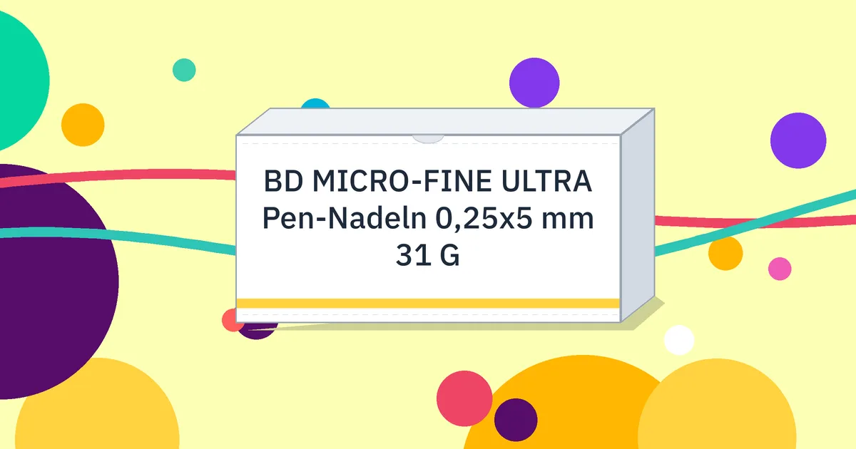 Symbolbild: Packung mit der Aufschrift BD MICRO-FINE ULTRA Pen-Nadeln 0,25x5 mm 31 G (PZN 16128096) – Verfügbarkeit und Bezug in Apotheken in Frankfurt am Main