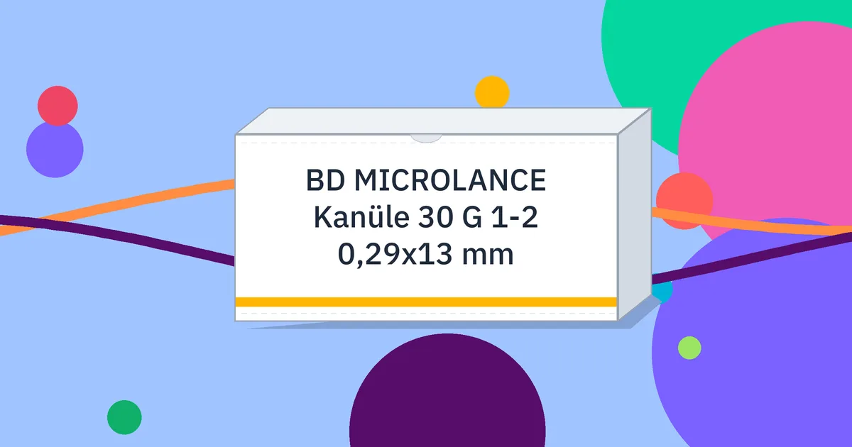 Symbolbild: Packung mit der Aufschrift BD MICROLANCE Kanüle 30 G 1-2 0,29x13 mm (PZN 03024490) – Verfügbarkeit und Bezug in Apotheken in Frankfurt am Main