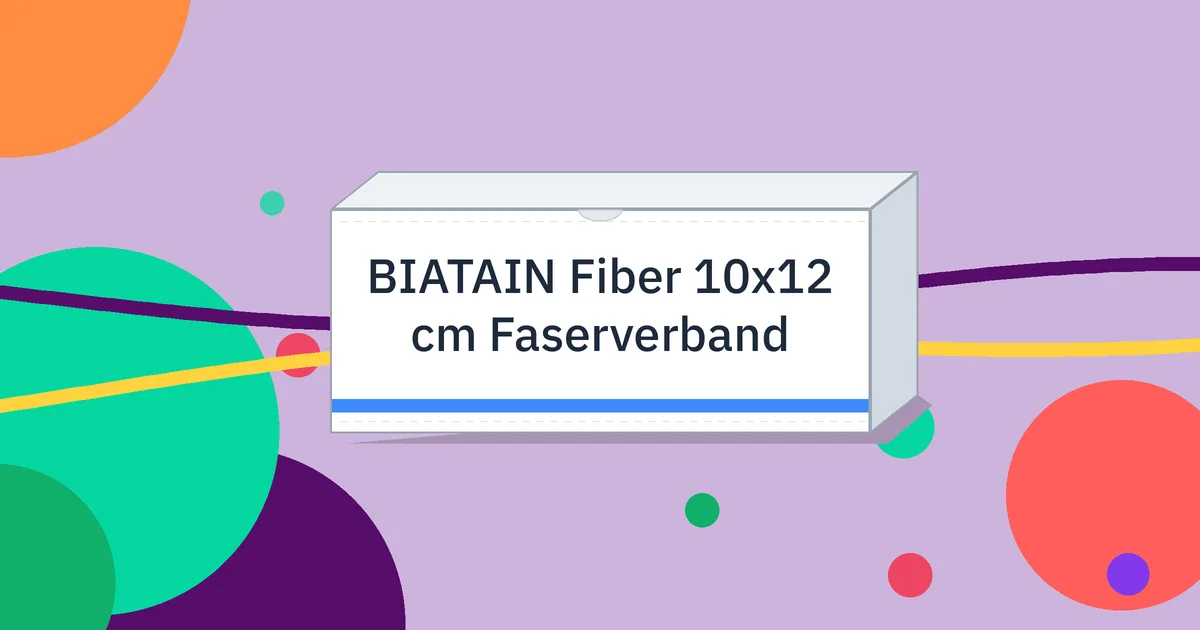 Symbolbild: Packung mit der Aufschrift BIATAIN Fiber 10x12 cm Faserverband (PZN 20025203) – Verfügbarkeit und Bezug in Apotheken in Frankfurt am Main
