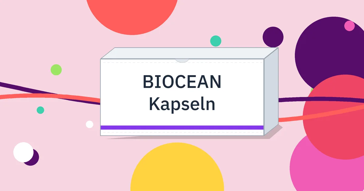 Symbolbild: Packung mit der Aufschrift BIOCEAN Kapseln (PZN 03024567) – Verfügbarkeit und Bezug in Apotheken in Frankfurt am Main