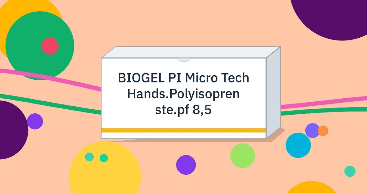 Symbolbild: Packung mit der Aufschrift BIOGEL PI Micro Tech Hands.Polyisopren ste.pf 8,5 (PZN 20866871) – Verfügbarkeit und Bezug in Apotheken in Frankfurt am Main