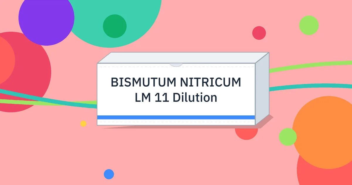 Symbolbild: Packung mit der Aufschrift BISMUTUM NITRICUM LM 11 Dilution (PZN 13386857) – Verfügbarkeit und Bezug in Apotheken in Frankfurt am Main