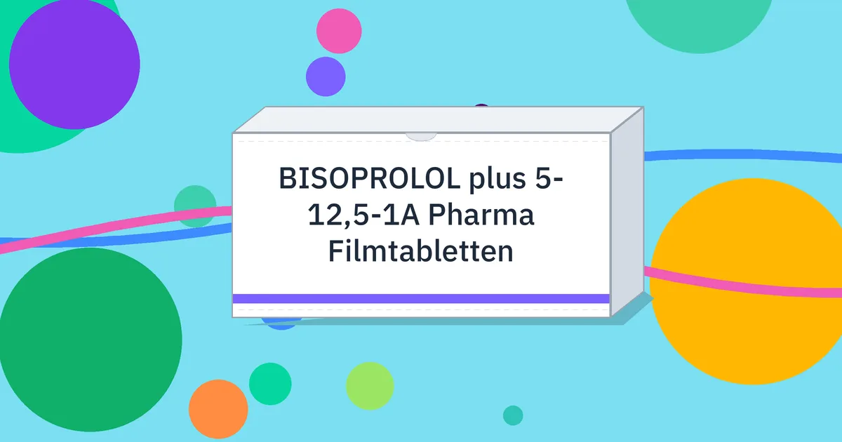 Symbolbild: Packung mit der Aufschrift BISOPROLOL plus 5-12,5-1A Pharma Filmtabletten (PZN 01620443) – Verfügbarkeit und Bezug in Apotheken in Frankfurt am Main